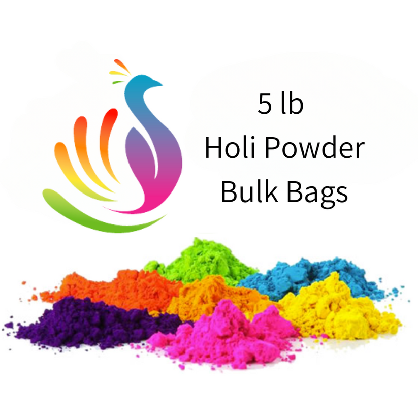 5lb Bag Holi Color Powder – Peacock Powder
