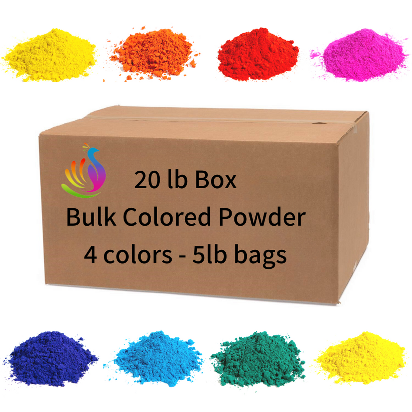20lb - Color Powder [4 Colors in 100 Gram Increments] – Peacock Powder